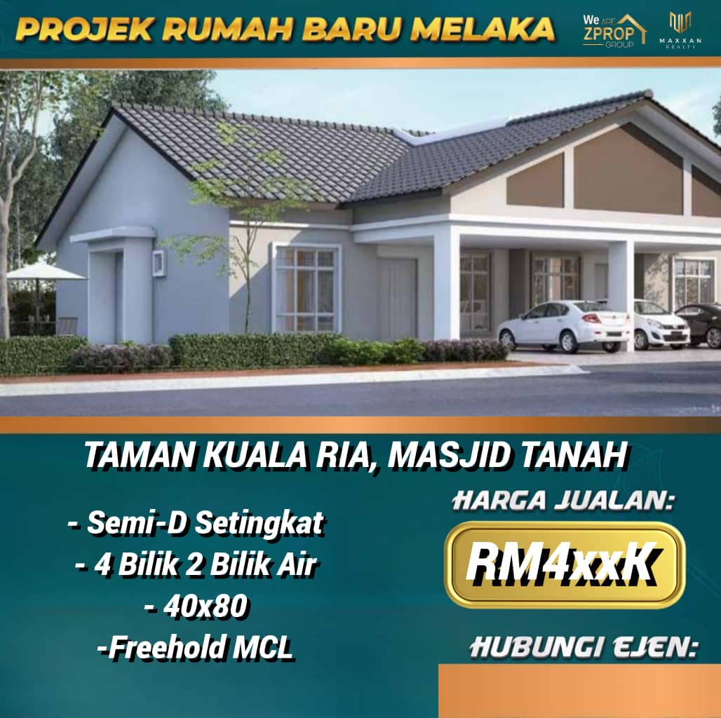 PROJEK PERUMAHAN BARU TAMAN KUALA RIA, MASJID TANAH, ALOR GAJAH, MELAKA | ZpropListing
